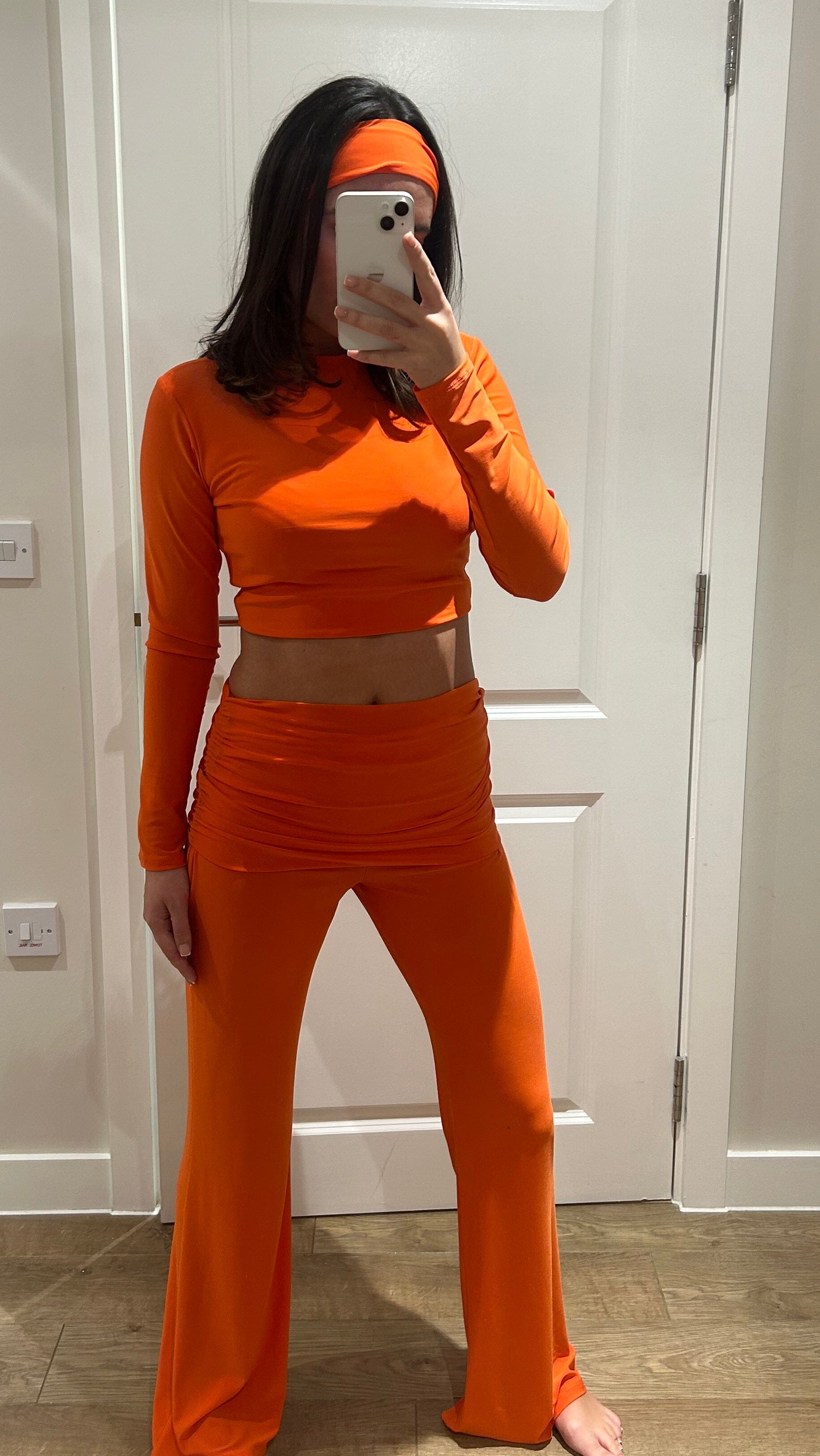 Orange Headband Overlay Skirt Lounge Wear – John Zack