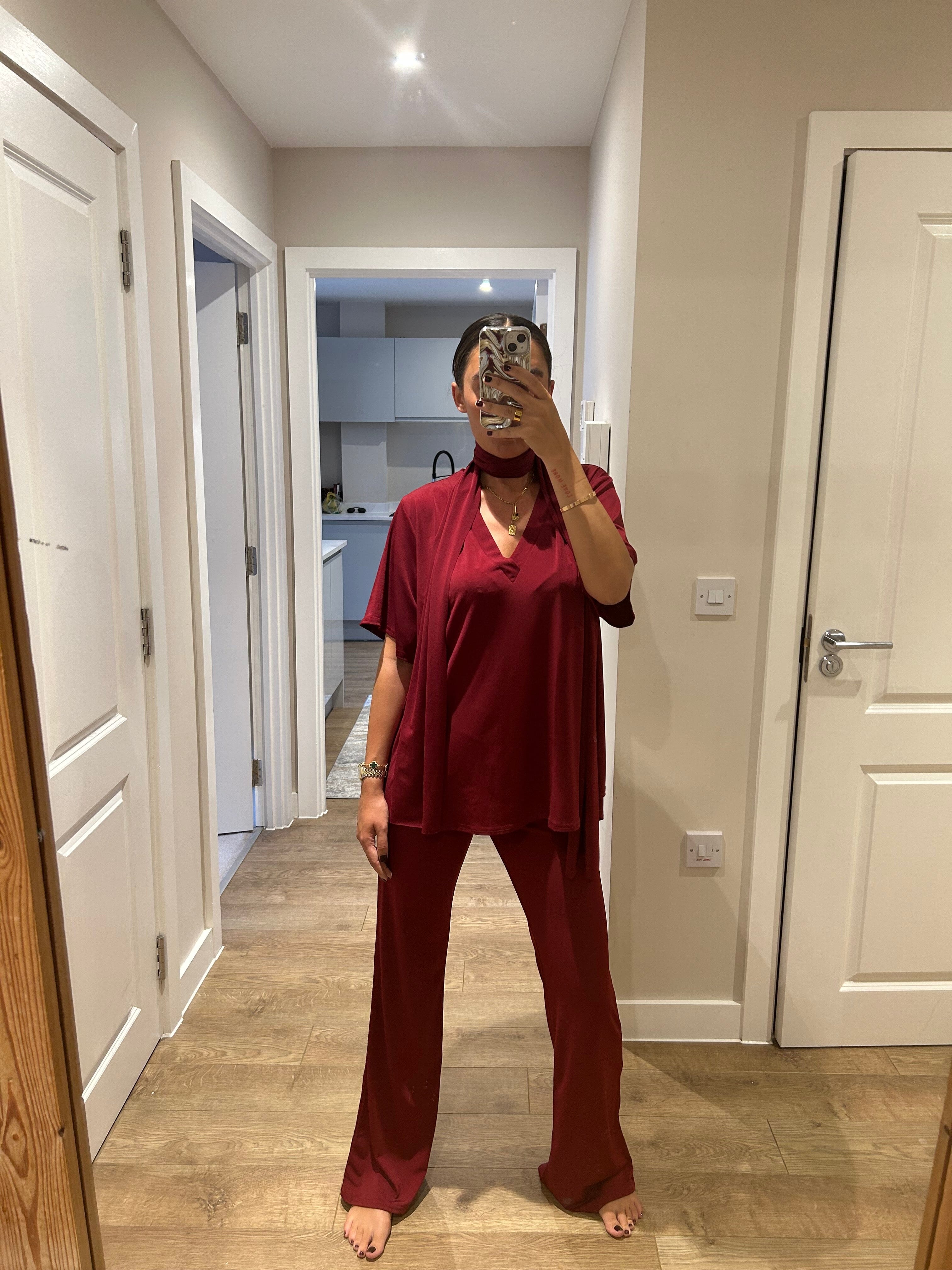 Wine Oversized T-Shirt Loungewear – John Zack