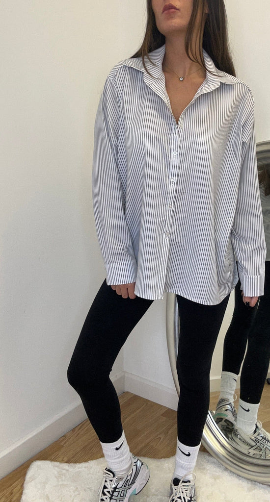 Black/White Stripe Shirt - John Zack