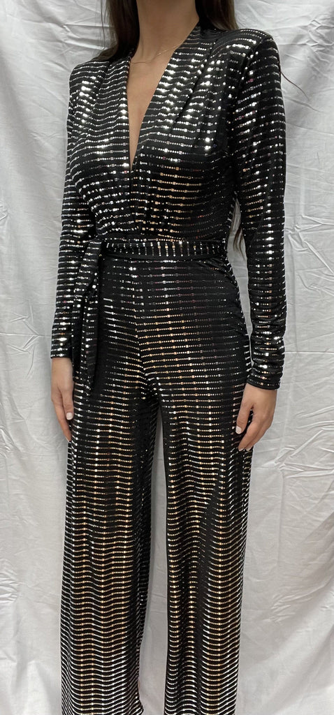 Silver Sequin Jumpsuit - John Zack